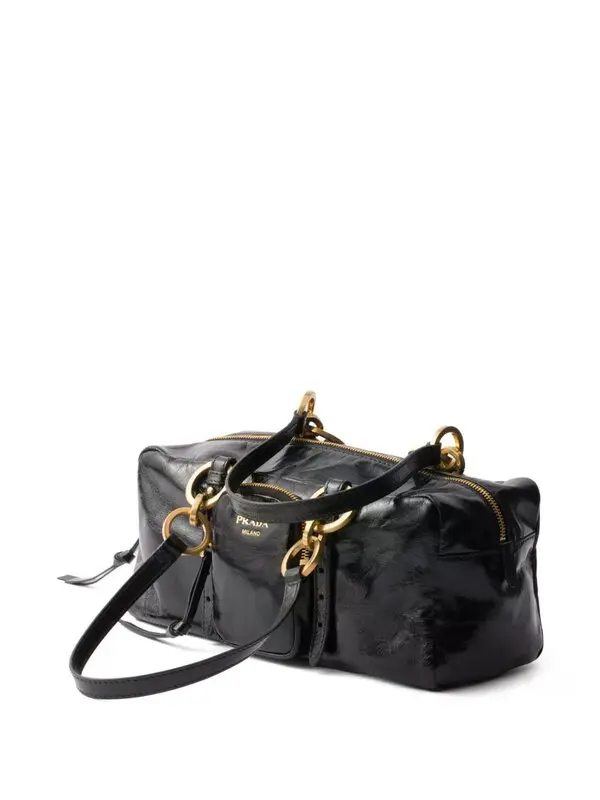 Prada Leather Tote Bag - Black
