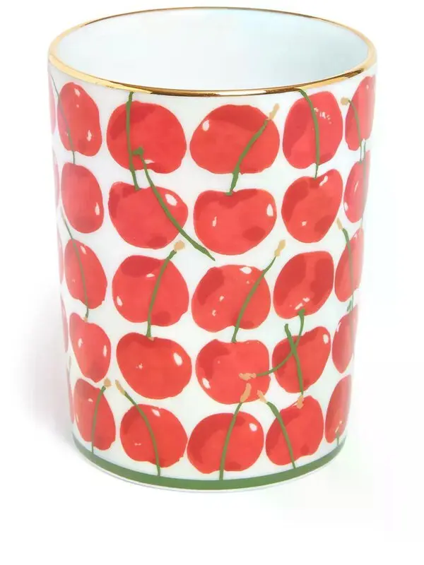 La DoubleJ Cherry-print Cup - Red