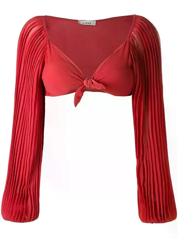 AMIR SLAMA Silk Lace-up Top