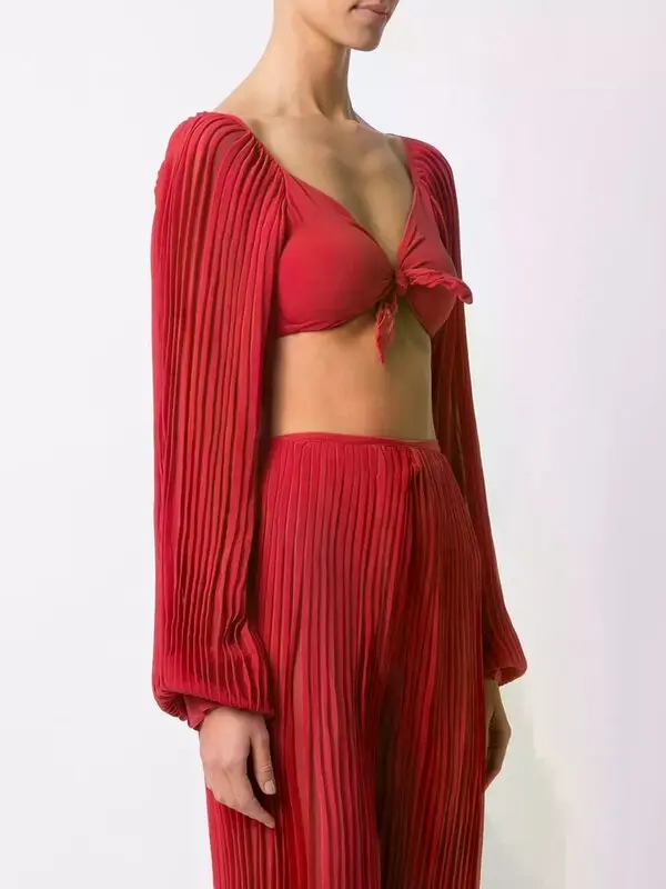 AMIR SLAMA Silk Lace-up Top