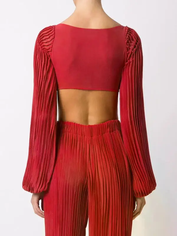 AMIR SLAMA Silk Lace-up Top
