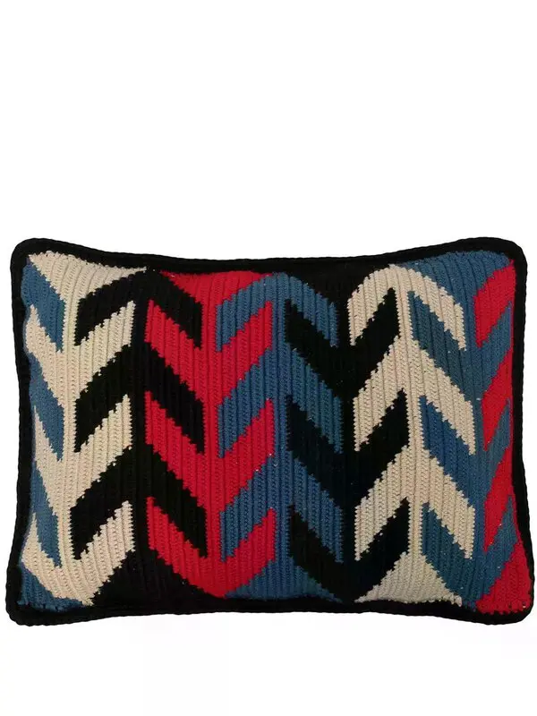 Colville Arrow Jacquard Rectangular Cushion - Black