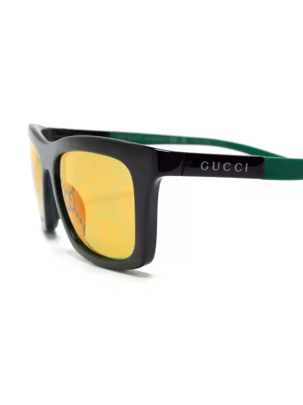 Gucci Rectangle-frame Sunglasses - Black