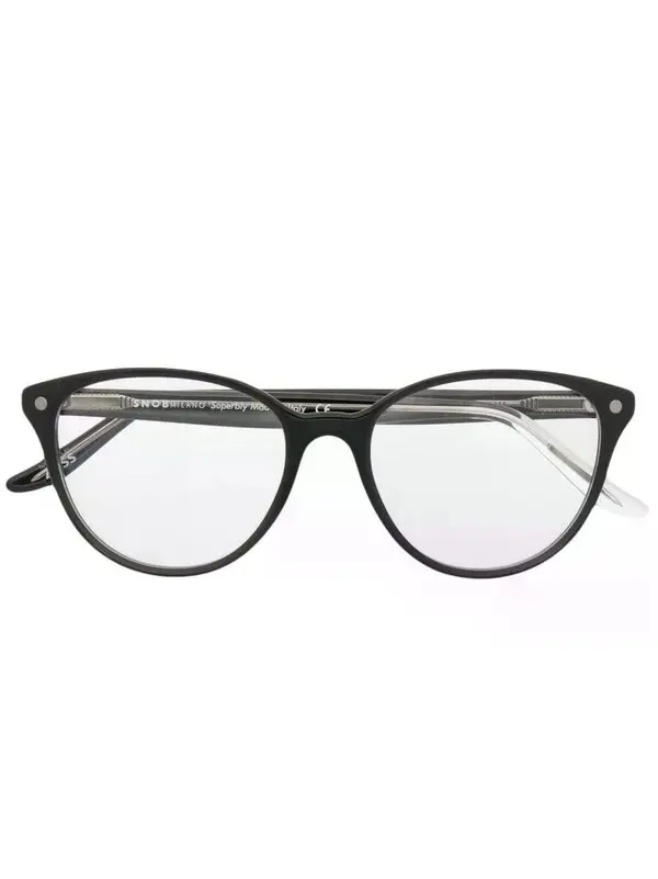 SNOB Chicca Round-frame Glasses - Black