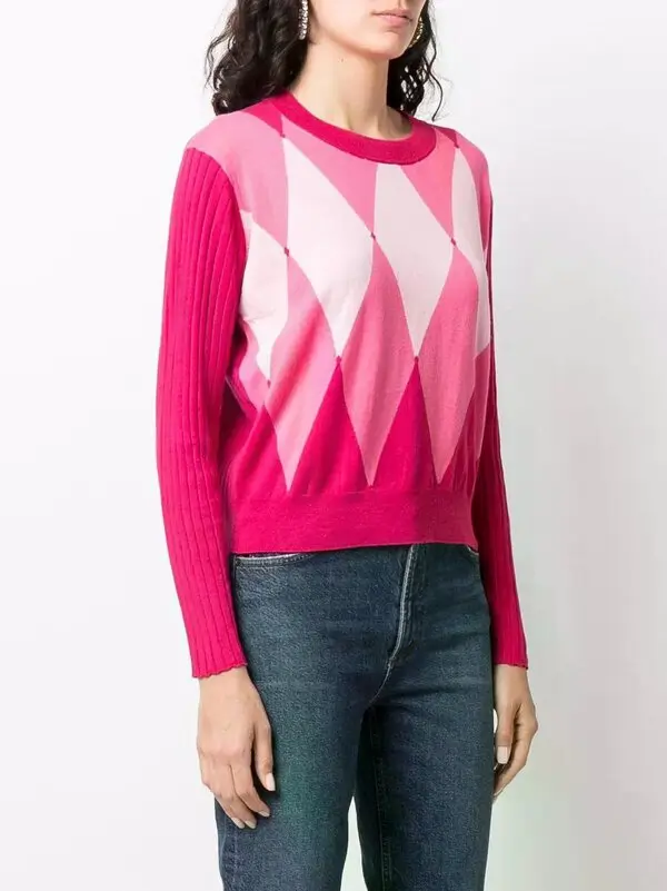 BALLANTYNE Argyle-intarsia Knitted Jumper
