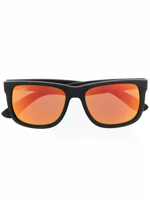 Ray-ban Justin Mirrored-lens Sunglasses - Black