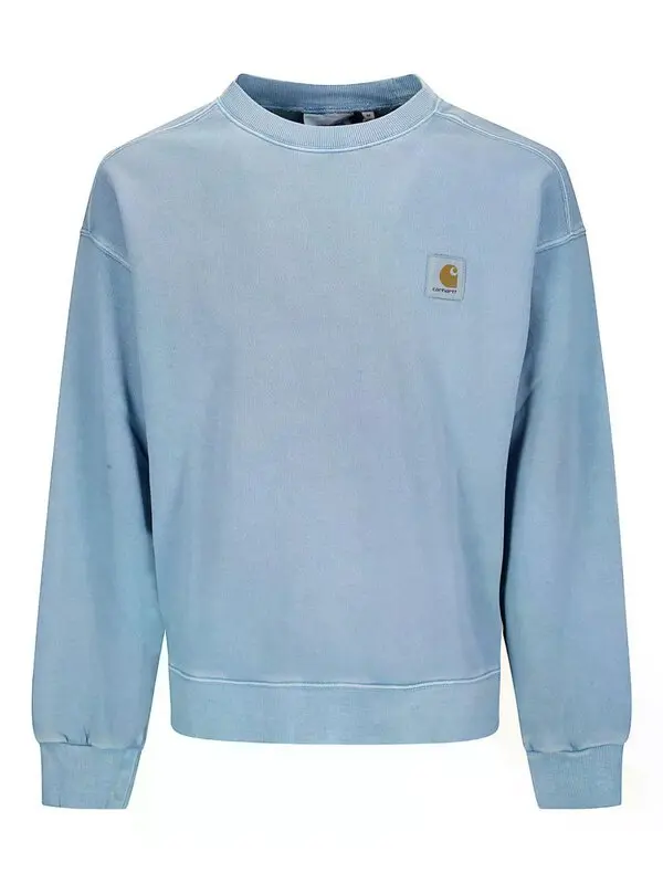 Carhartt Work In Progress Nelson Logo Patch Sweater - Blue