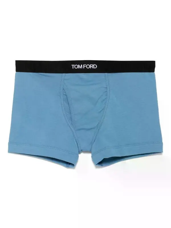 TOM FORD Logo-waistband Boxers - Blue