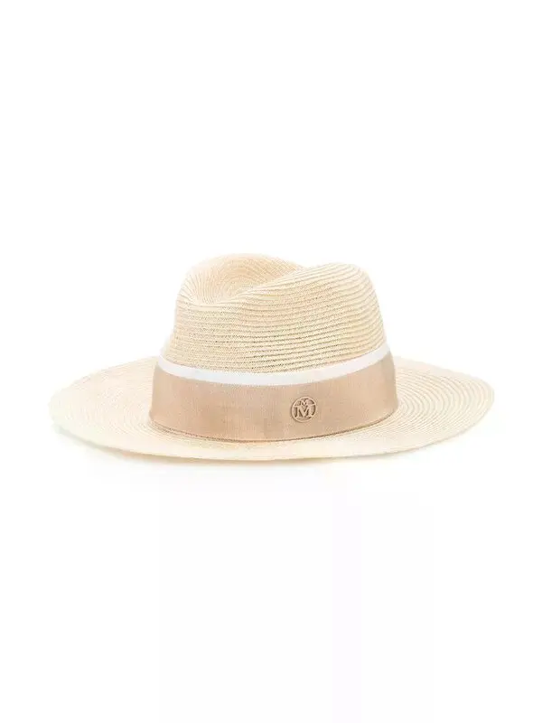 MAISON MICHEL Henrietta Fedora Hat - Neutrals
