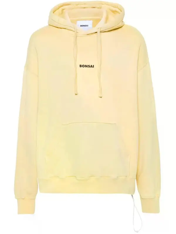 BONSAI Logo-print Hoodie - Yellow
