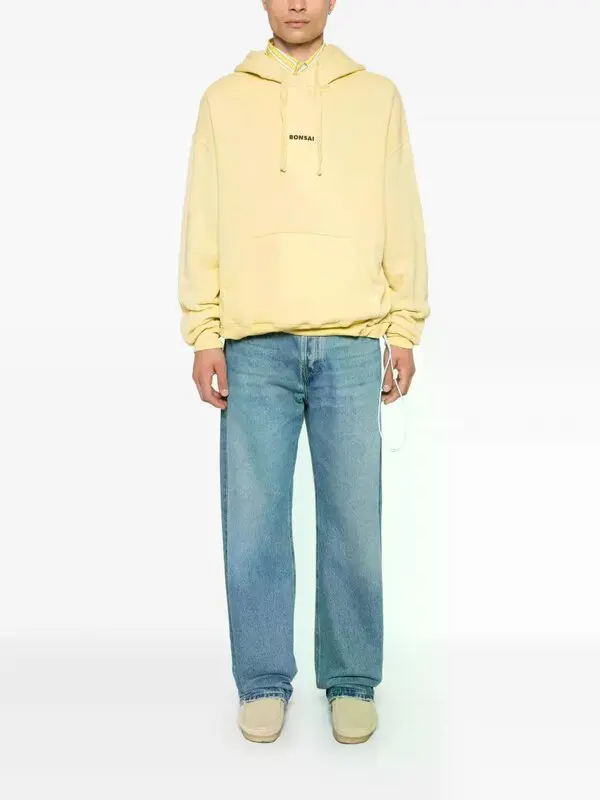 BONSAI Logo-print Hoodie - Yellow