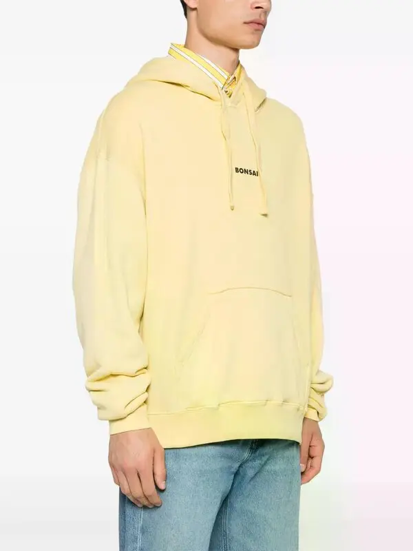 BONSAI Logo-print Hoodie - Yellow