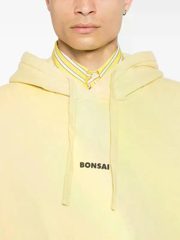 BONSAI Logo-print Hoodie - Yellow