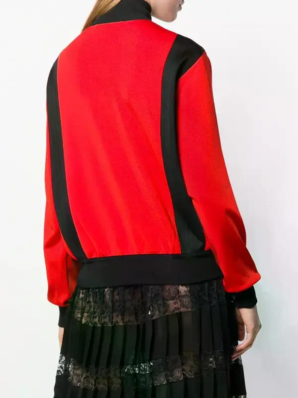 Givenchy Contrast Panel Zipped Jacket - Red