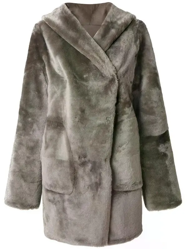SYLVIE SCHIMMEL Hooded Sheepskin Coat
