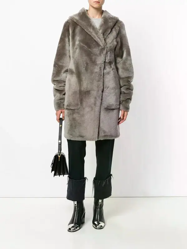 SYLVIE SCHIMMEL Hooded Sheepskin Coat