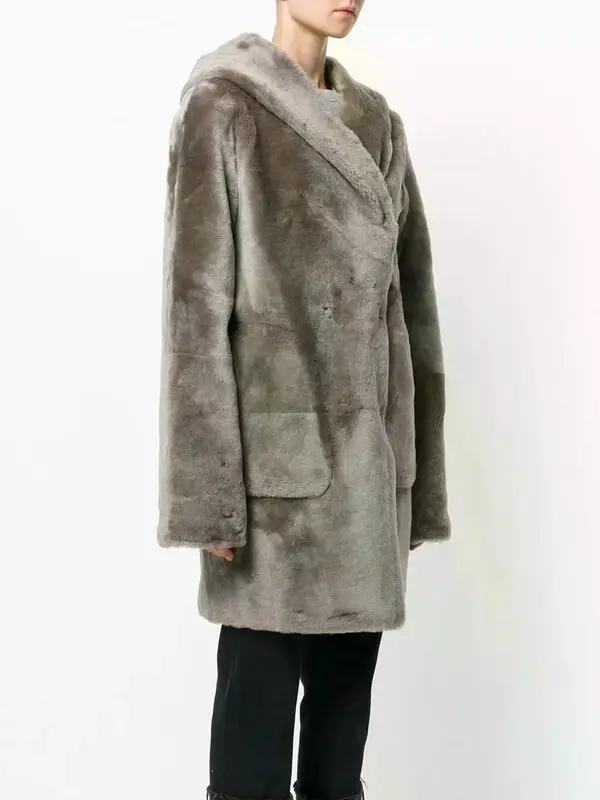 SYLVIE SCHIMMEL Hooded Sheepskin Coat