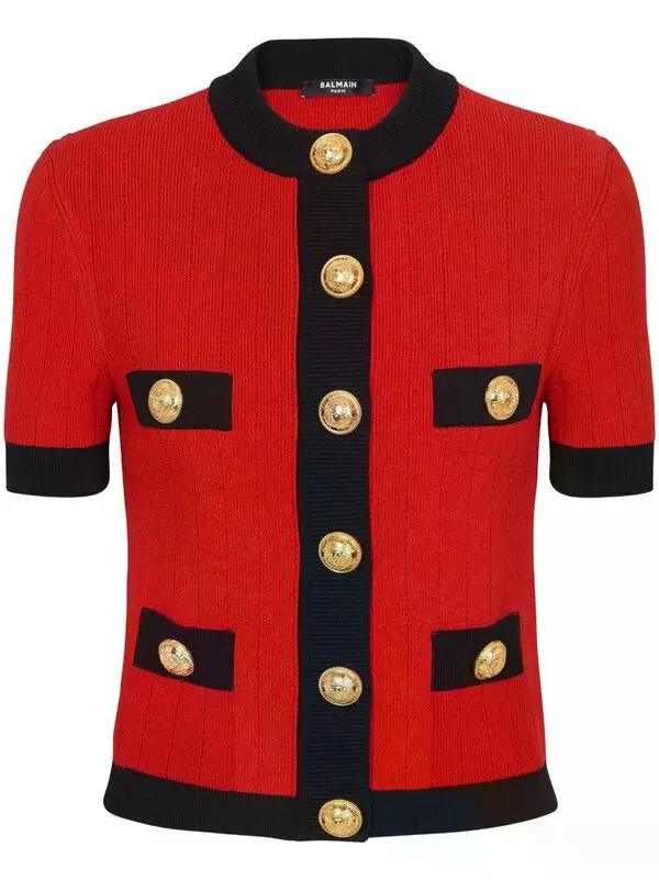 Balmain Cropped Short-sleeve Cardigan