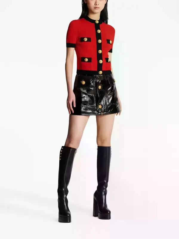 Balmain Cropped Short-sleeve Cardigan
