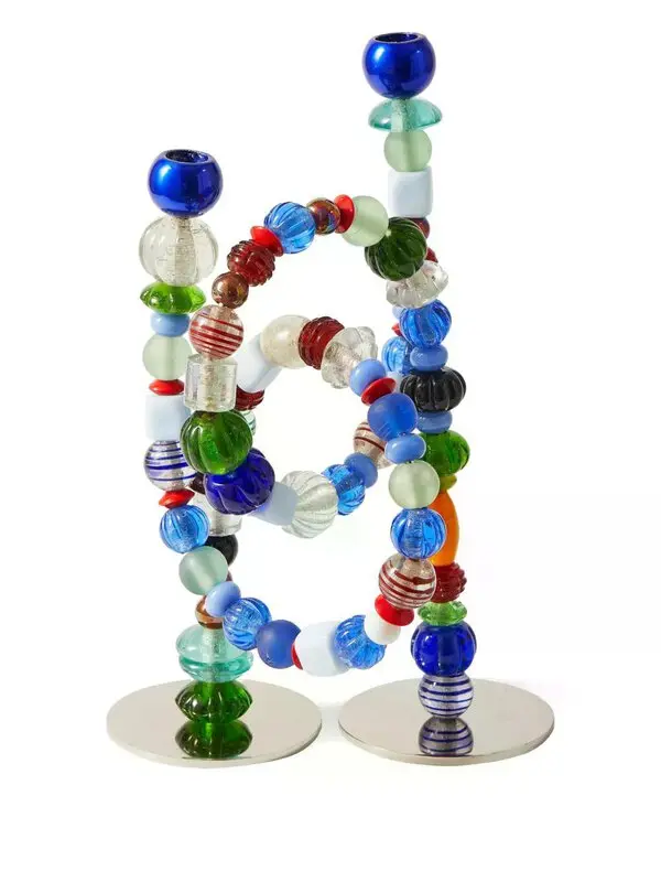 POLSPOTTEN Beads Candle Holder - Silver