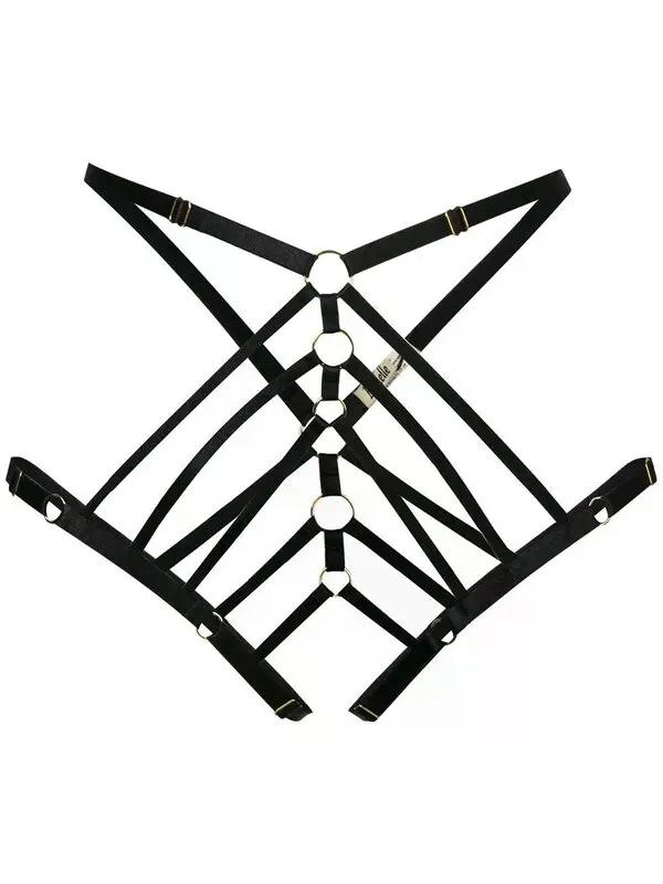 BORDELLE Webbed Harness Briefs - Black