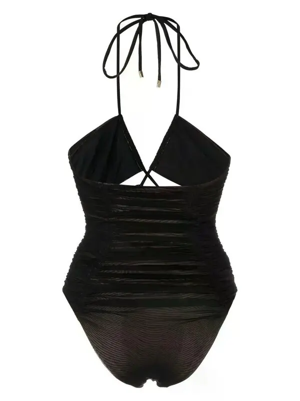 SELF-PORTRAIT Halterneck Cut-out Swimsuit