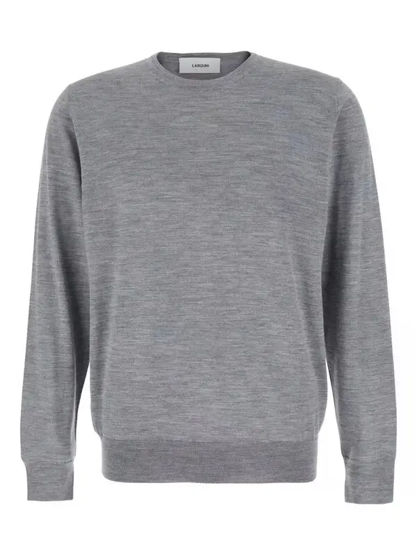 LARDINI Knitted Crew-neck Jumper - Grey