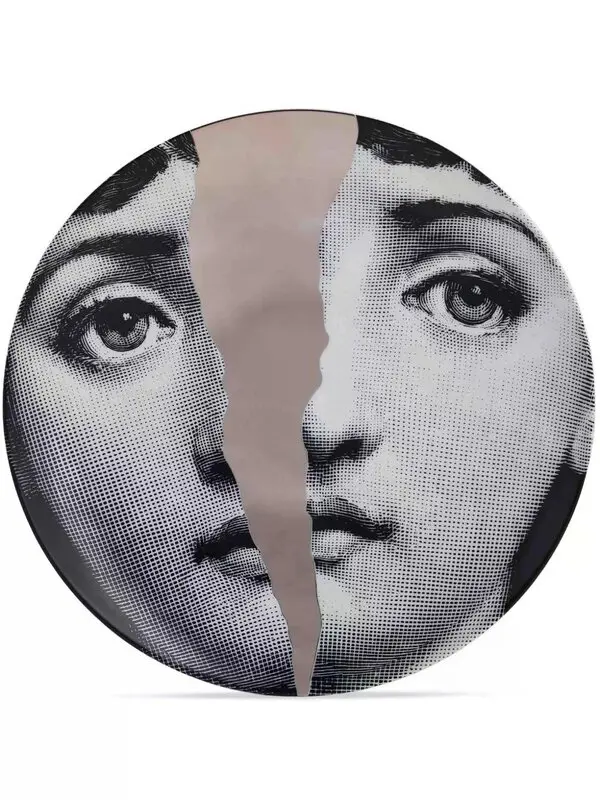 FORNASETTI Tema E Variazoni N.10 Wall Plate - Grey