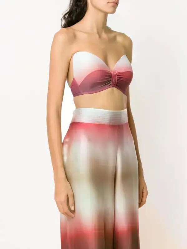 AMIR SLAMA Tie-dye Cropped Bandeau Top