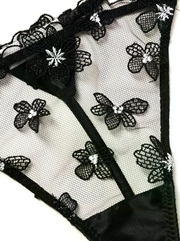 FLEUR DU MAL Petal Embroidered V-string