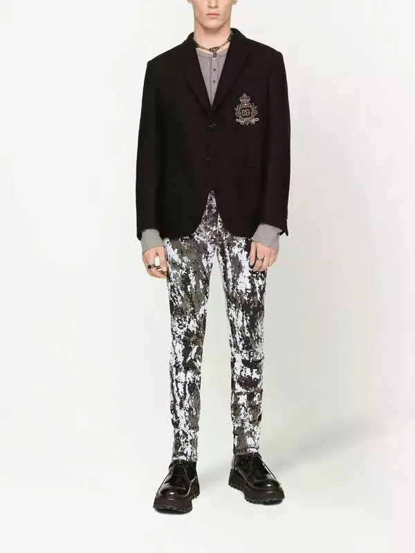 Dolce & Gabbana Heraldic-patch Single-breasted Blazer