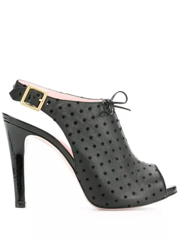Red Valentino 120mm Polka Dot Slingback Sandals
