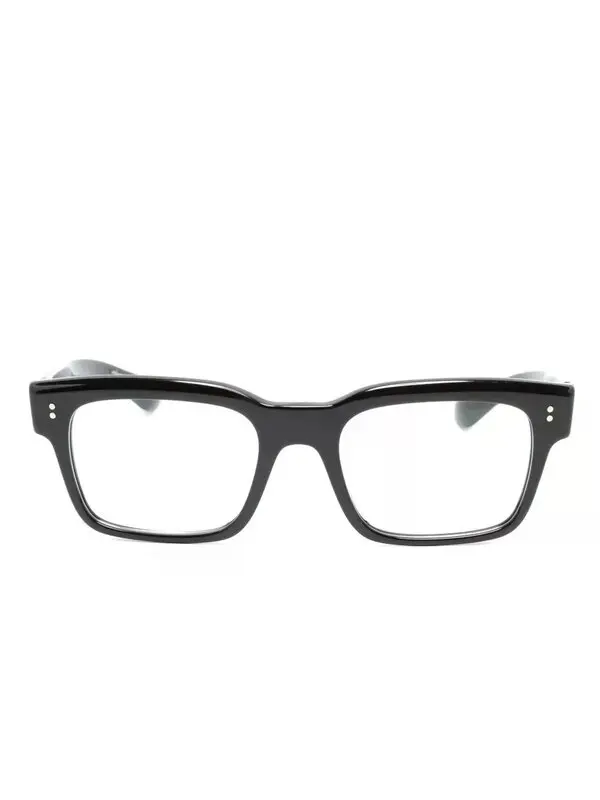 Oliver Spencer Hollins Square-frame Glasses - Black