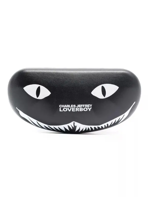 CHARLES JEFFREY Neko Rectangle-frame Sunglasses