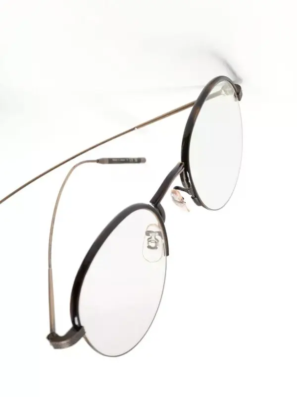 Oliver Spencer Tk-6 Round-frame Glasses - Gold