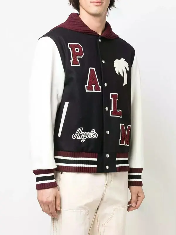 Palm Angels Logo-patch Varsity Jacket