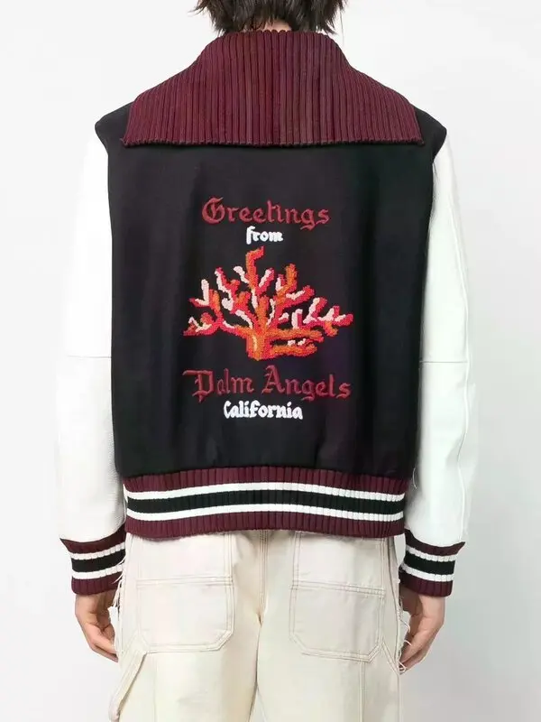 Palm Angels Logo-patch Varsity Jacket