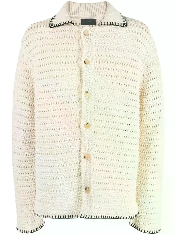 Alanui Whipstitch-detail Open-knit Cardigan