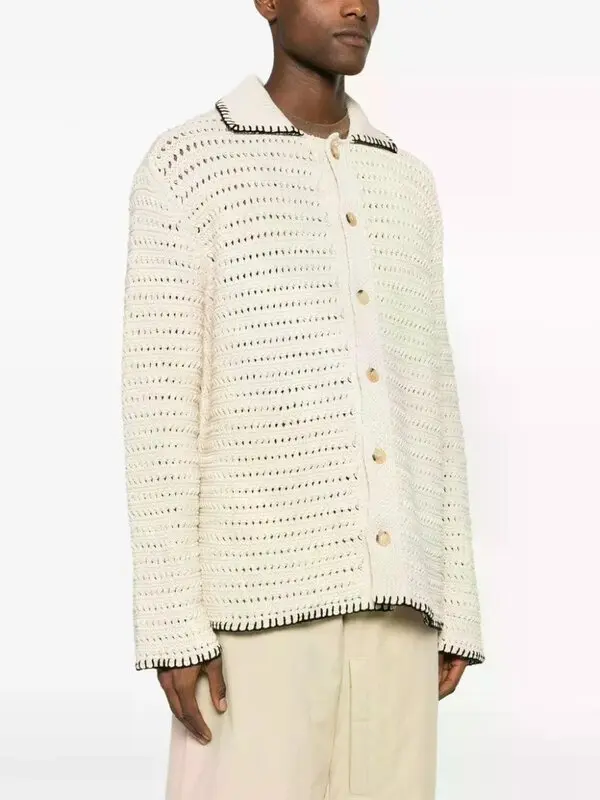 Alanui Whipstitch-detail Open-knit Cardigan