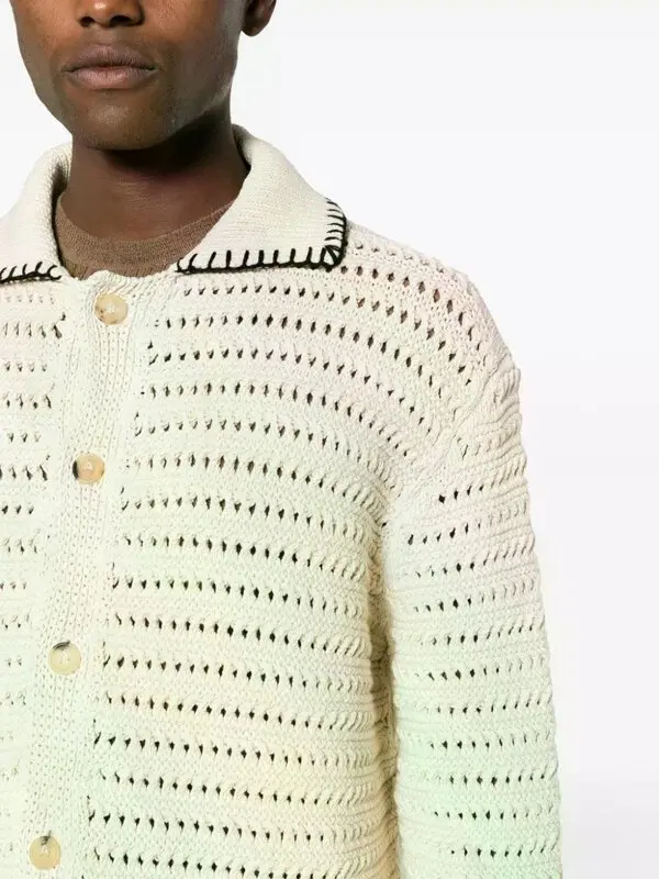 Alanui Whipstitch-detail Open-knit Cardigan