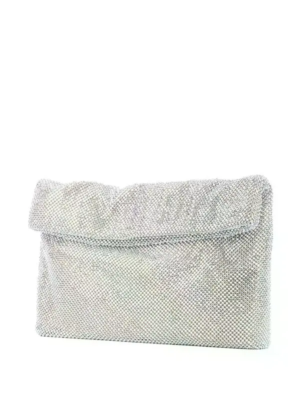 TWENTY FOURHAITCH Crystal-embellished Mesh Clutch Bag