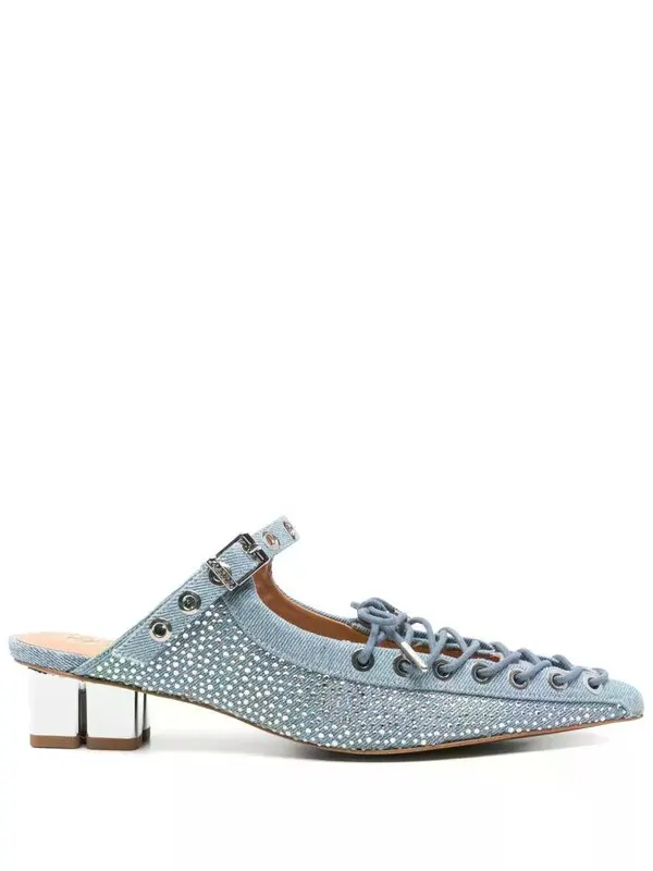 GANNI Oleatex Mules - Blue