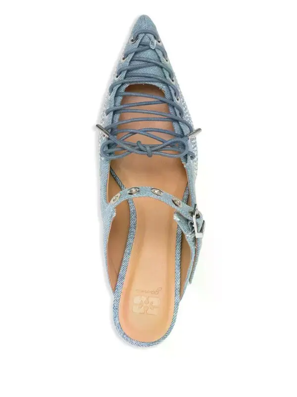 GANNI Oleatex Mules - Blue
