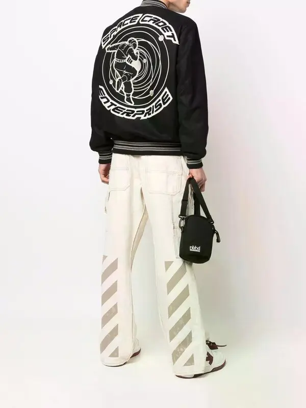 ENTERPRISE JAPAN Varsity Patch-detail Bomber Jacket