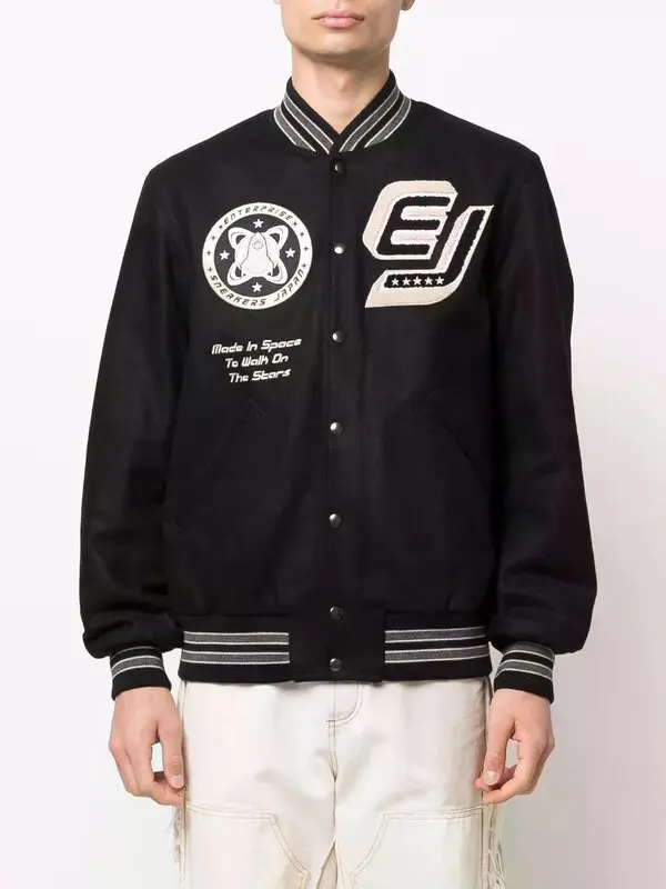 ENTERPRISE JAPAN Varsity Patch-detail Bomber Jacket