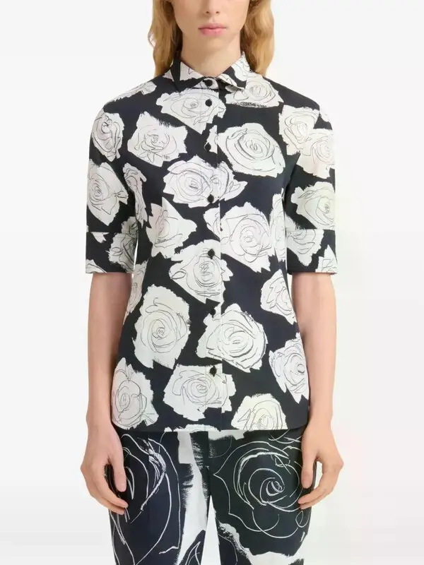 Marni Floral-print Button-up Shirt