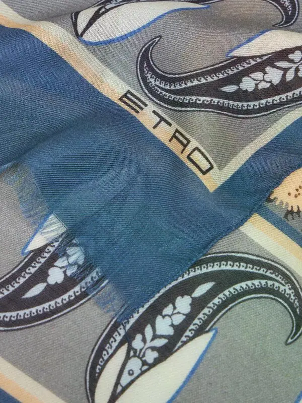 Etro Frayed Floral-print Scarf