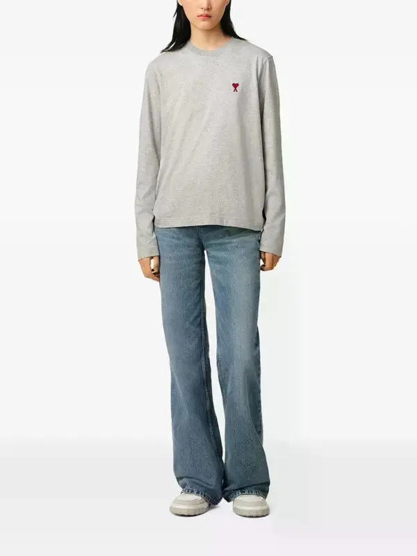 AMI Paris De Coeur Long-sleeve T-shirt - Grey