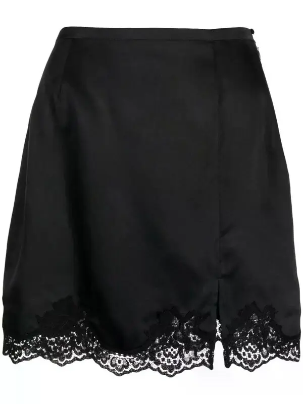 FLEUR DU MAL Lace-hem Slip Skirt