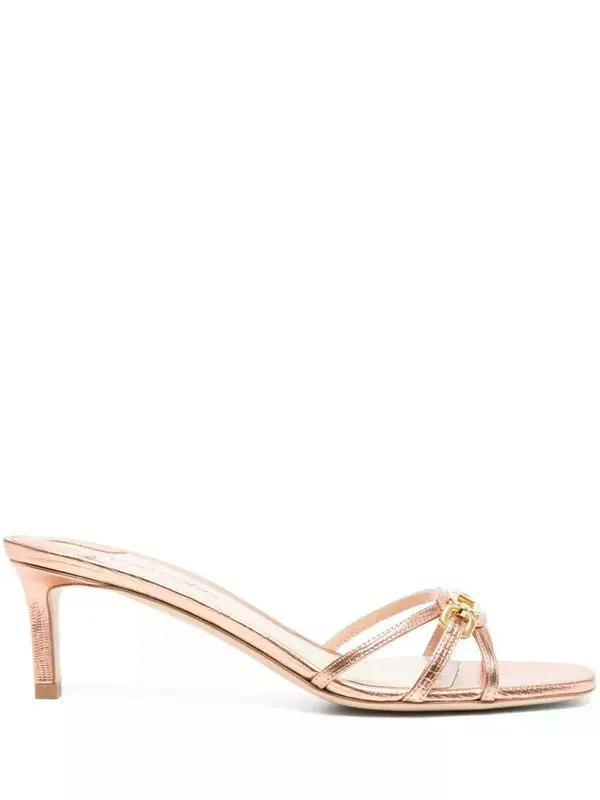 TOM FORD Logo-plaque Heeled Leather Sandals